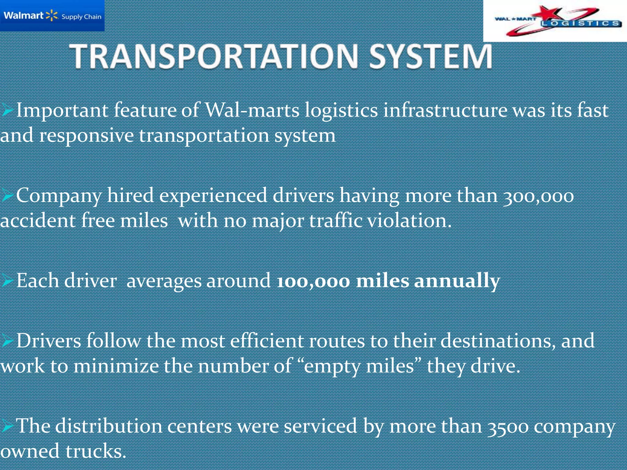 Walmart supply chain management | PPTX