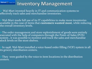 Walmart supply chain management | PPTX