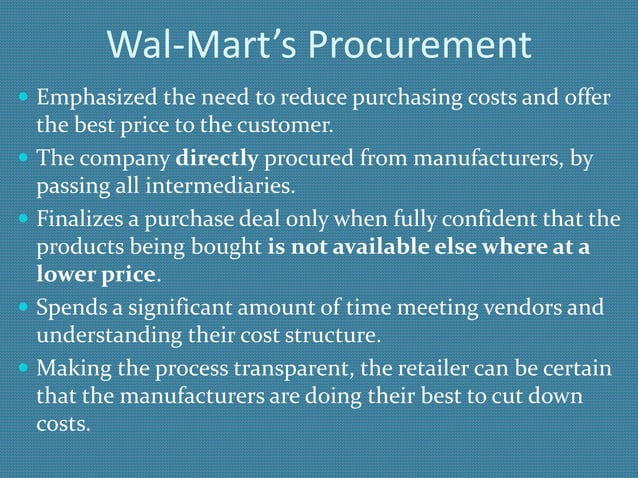 Walmart supply chain management | PPTX