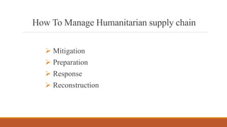 humanitarian supply chain management | PPTX