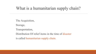 humanitarian supply chain management | PPTX