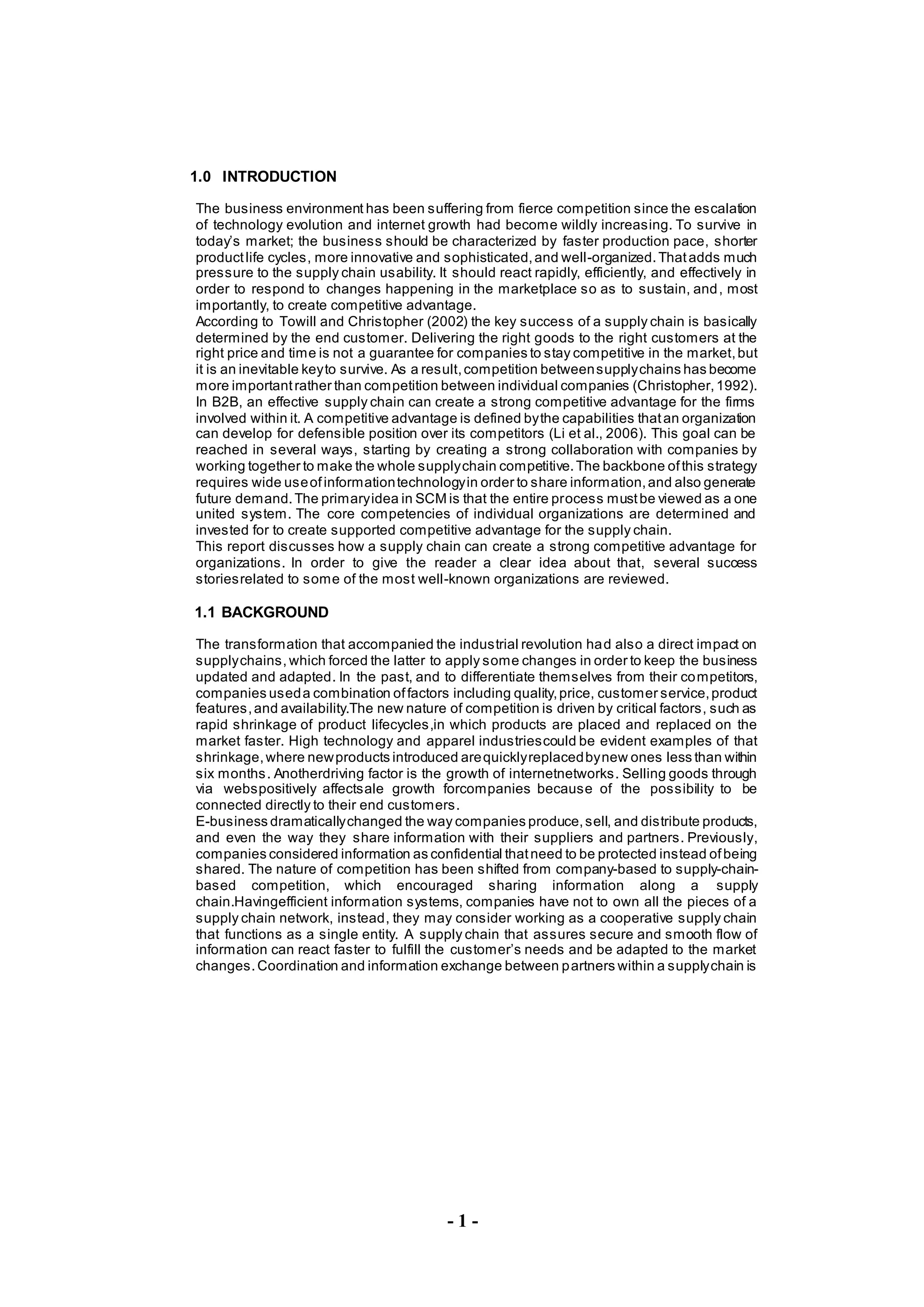 Gaining Competitive Advantages Through Supply Chain Management:Success ...