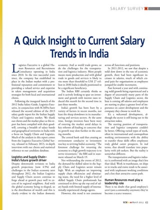 India Salary Guide March 2013 - SCMpro Magazine and Logistics Executive ...