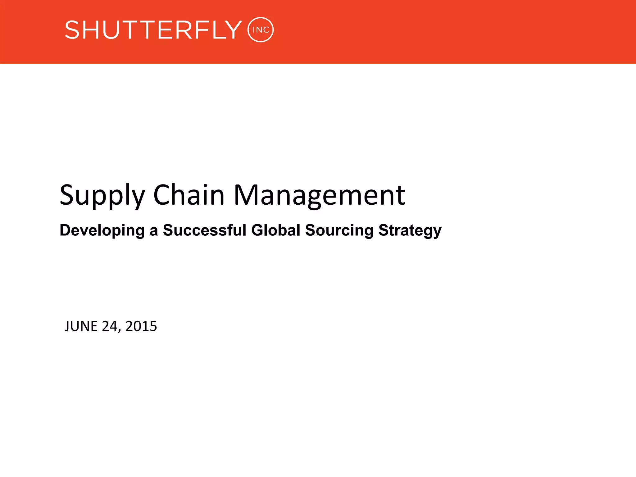 SCM Project Objectives | PPT