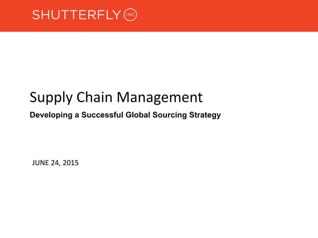 SCM Project Objectives | PPT