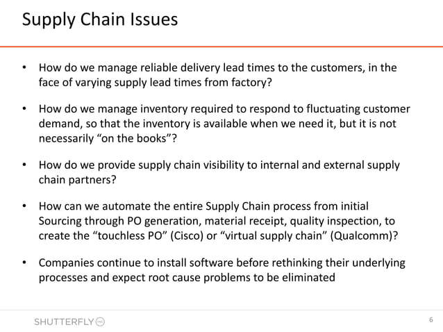 SCM Project Objectives | PPT
