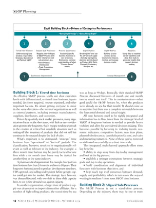 Building blocks of Sales & Operations Planning (S&OP) | PDF | Logistics ...