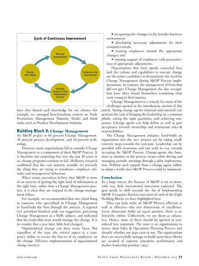Building blocks of Sales & Operations Planning (S&OP) | PDF
