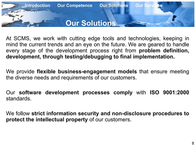 Scms Software Development Company | PPT