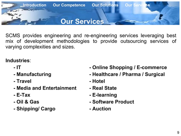 Scms Software Development Company | PPT