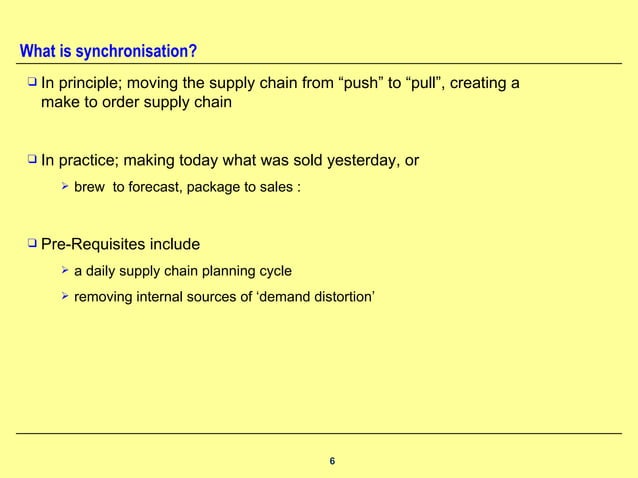 Supply Chain Synchronisation Ppt
