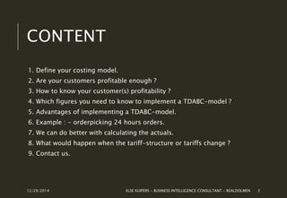 TIME DRIVEN ACTIVITY BASED COSTING | PPTX