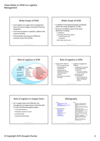 Supply Chain Management vs Logistics Management | PDF | Logistics and ...