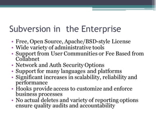 Codemash 2007 - Scm with subversion | PDF