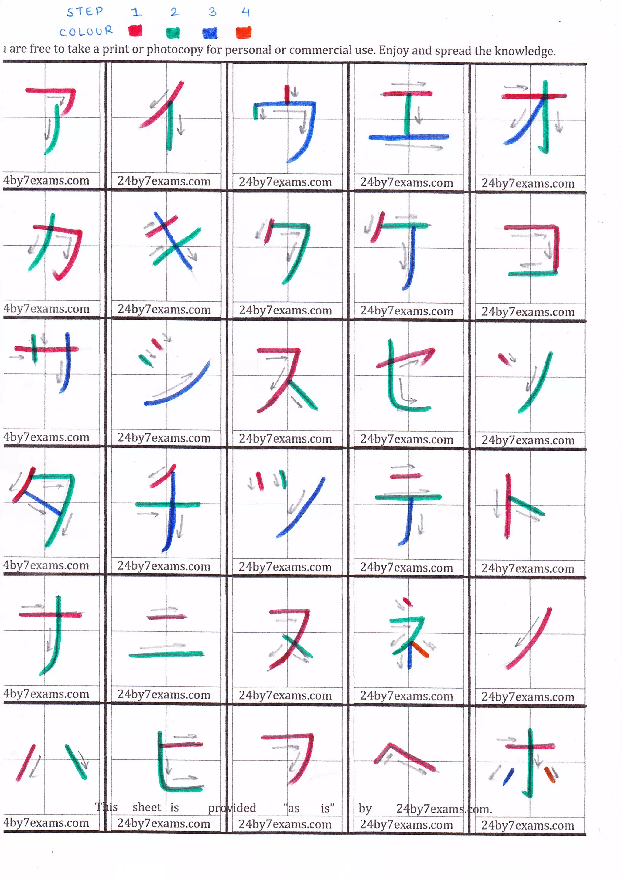 Hiragana Katakana Writing Steps | PDF