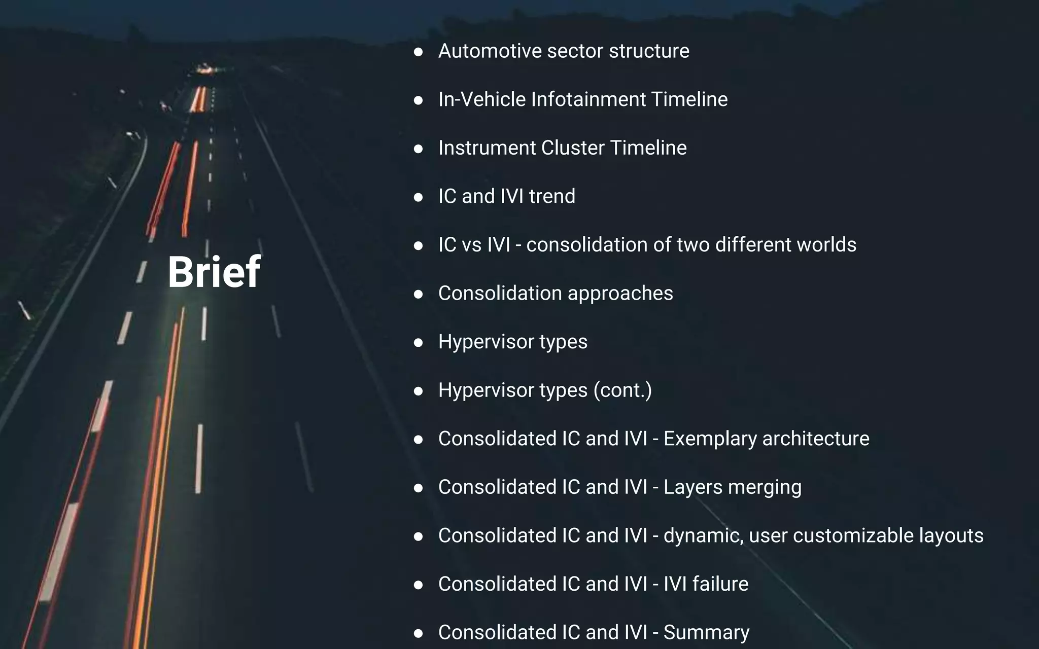 Consolidation of Instrument Cluster and In Vehicle Infotainment | PPTX