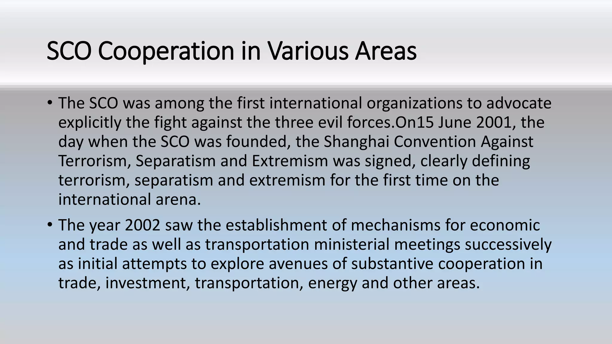 Shanghai Cooperation Organization (Sco) | PPTX