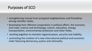 Shanghai Cooperation Organization (Sco) | PPTX