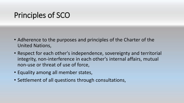 Shanghai Cooperation Organization (Sco) | PPTX