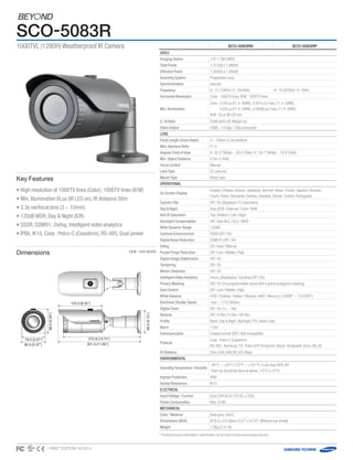 Samsung Techwin SCO-5083R Data Sheet | PDF