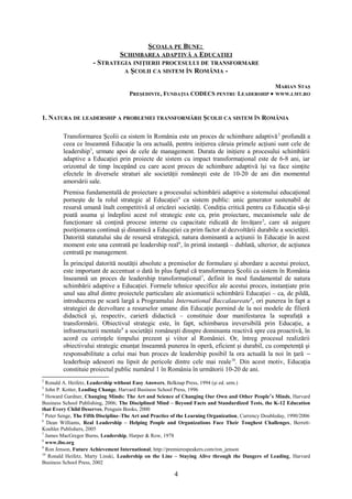 Scoala pe-bune-schimbarea-adaptiva-a-educatiei | PDF