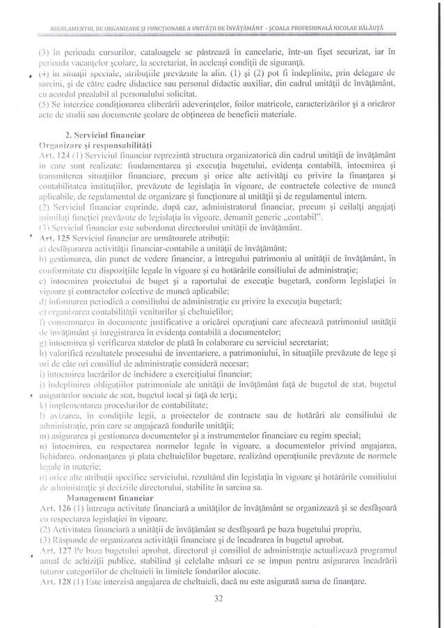 Scoala profesionala nicolae balauta scheia rofui 2019 | PDF