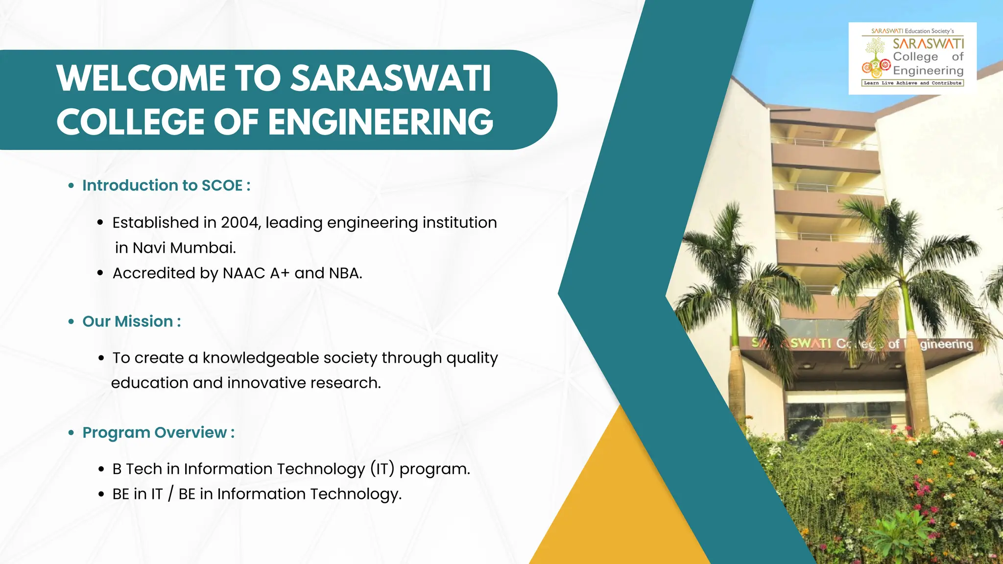 BE in IT Program at SCOE - Detailed Guide | PPT