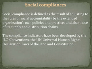 Risk Management and Social compliance issues in Ready Made Garment (RMG ...