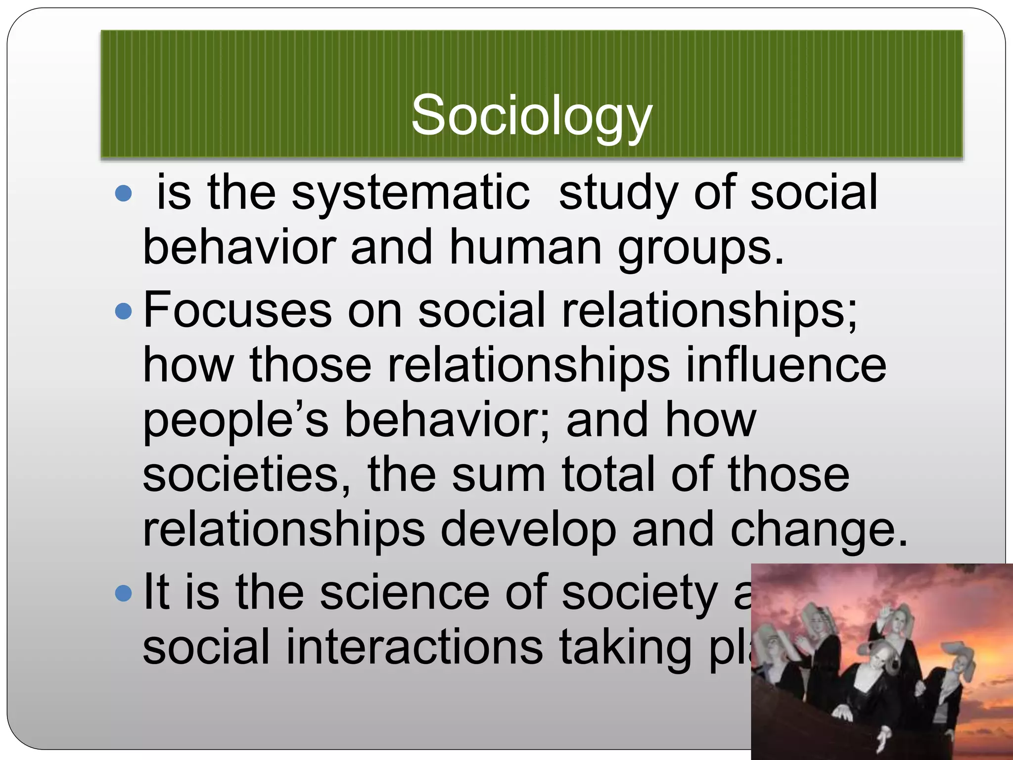 Introduction to Sociology and Anthropology | PPTX
