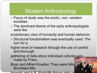 Introduction to Sociology and Anthropology | PPTX