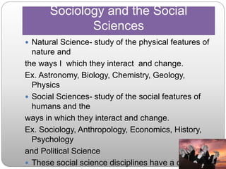 Introduction to Sociology and Anthropology | PPTX