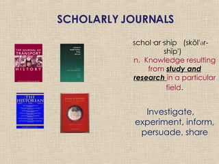 Scolarly Material | PPT