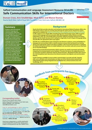 Safe Communication Skills for International Doctors | PDF | Medical Health