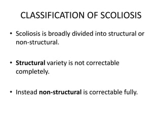Scoliosis basics, classification | PPTX