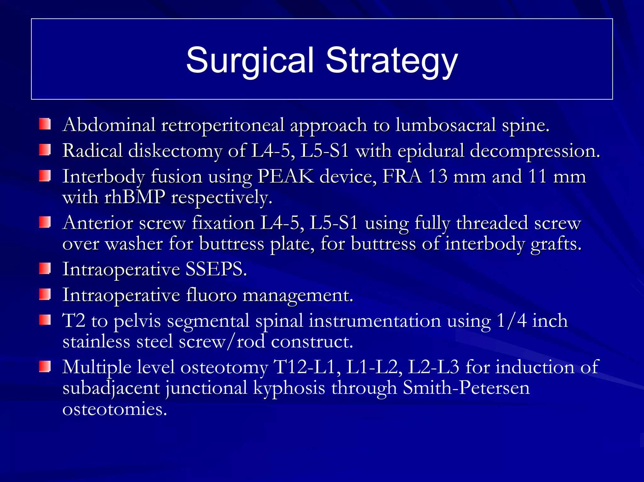 Case Review #28: Patient with Lumbar Scoliosis status post surgery with ...