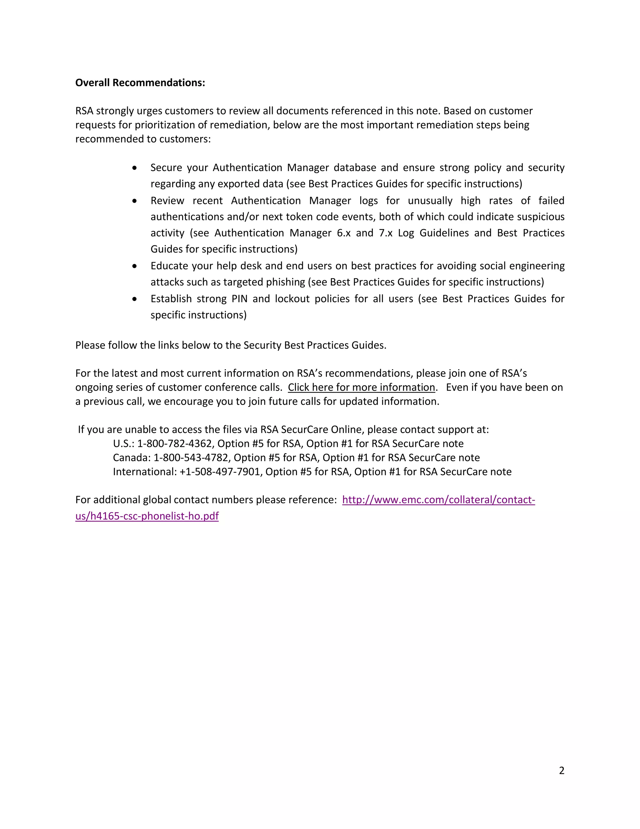 RSA Advisory Part I | PDF | Information and Network Security | Computing