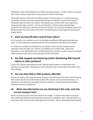 RSA Advisory Part I | PDF | Information and Network Security | Computing