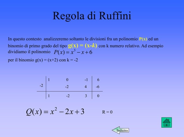 Scomposiz solo regola ruffini | PPTX | Physics | Science