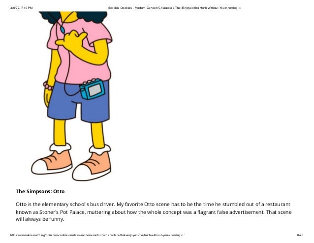Cartoon Characters That Like to Enjoy Marijuana Once in A While | PDF
