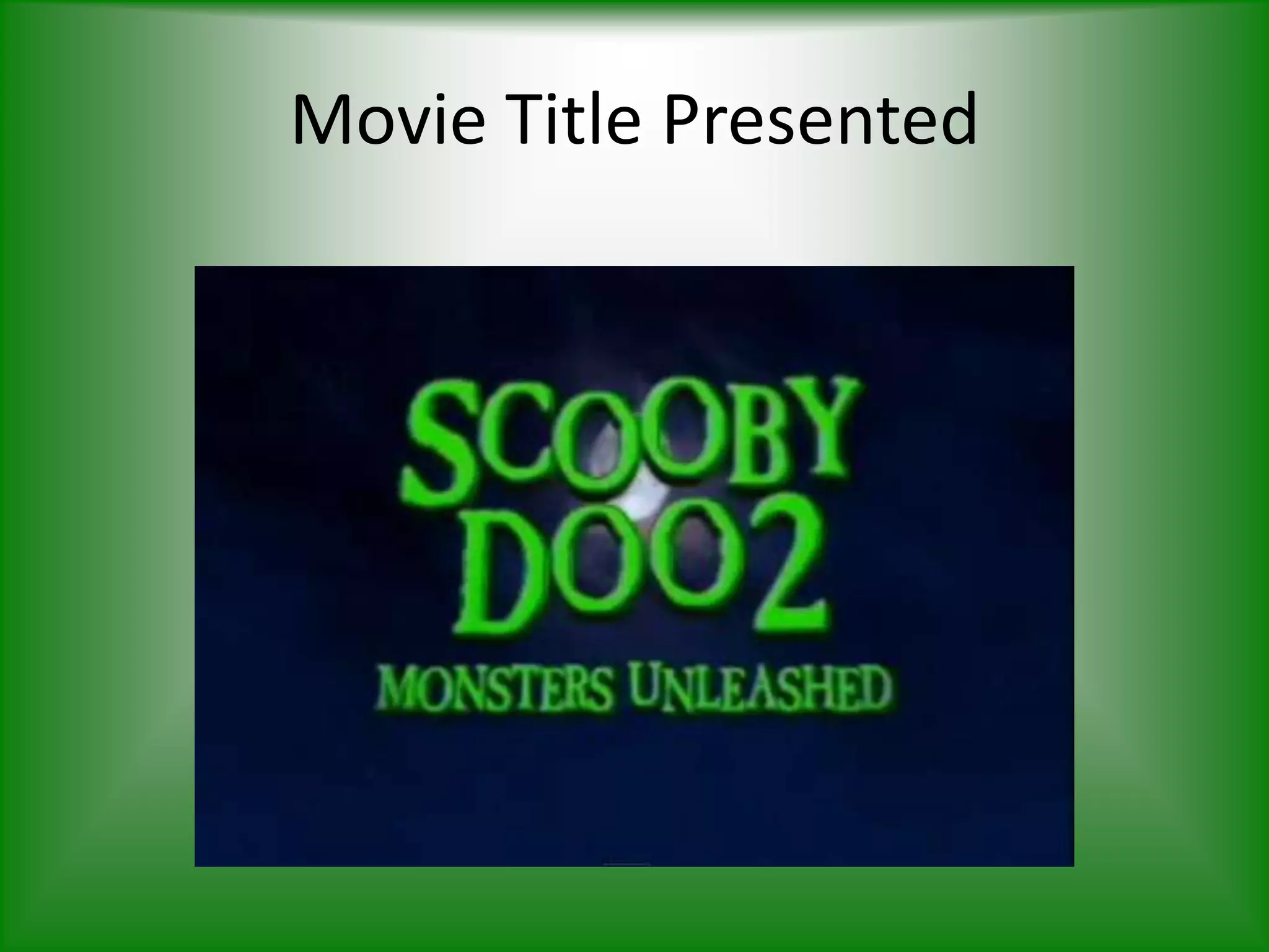 Scooby doo monsters unleashed | PPT