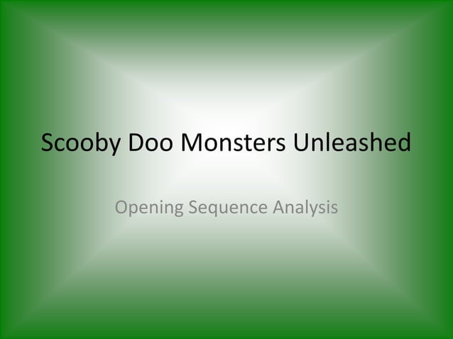 Scooby doo monsters unleashed | PPT