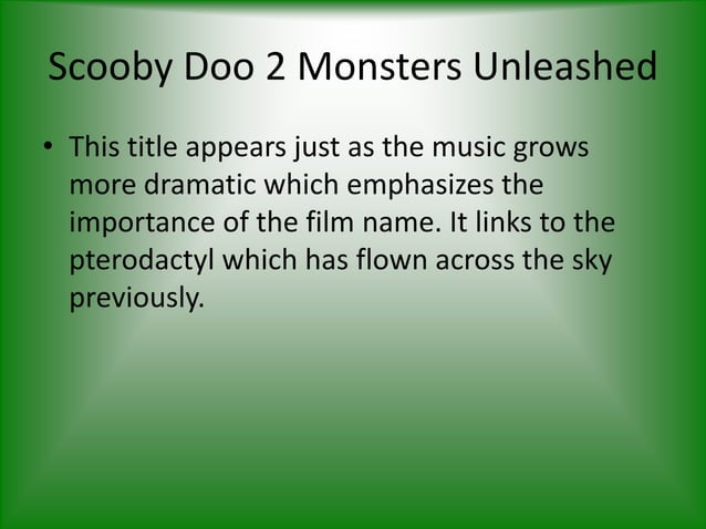 Scooby doo monsters unleashed | PPT