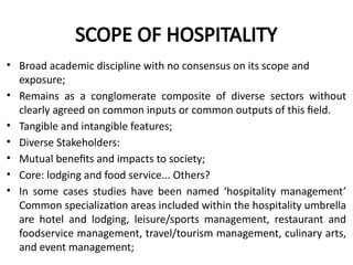 Scoop of hospitality .pptx characteristics of the hospitality Industry ...