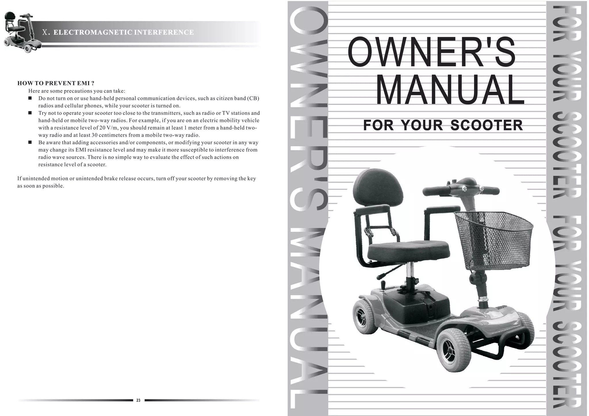 Scooter 3431owner's manual | PDF