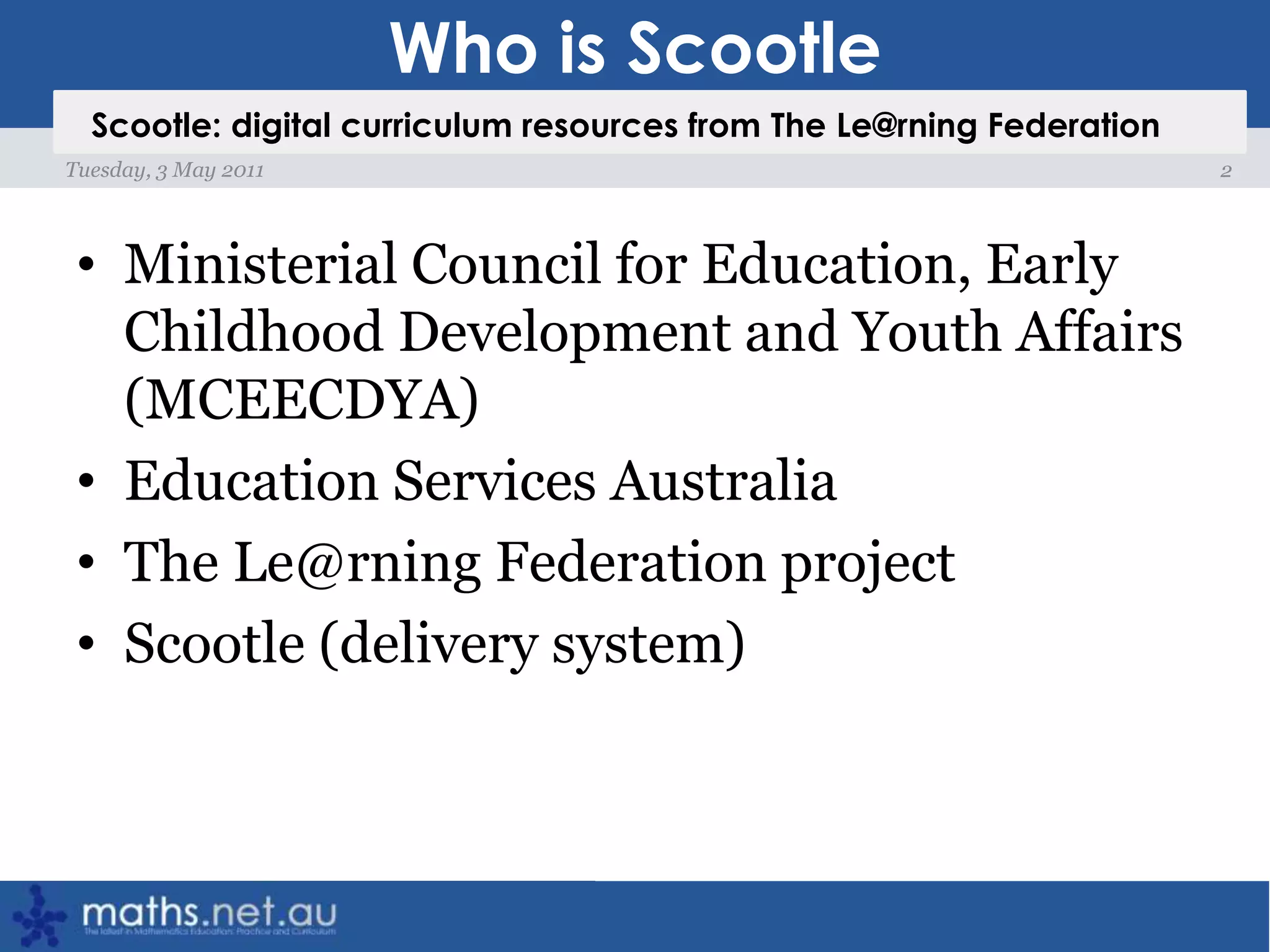 Scootle presentation | PPTX