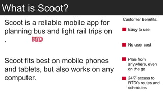 Scoot presentation | PPTX | Rail Travel | Travel Type