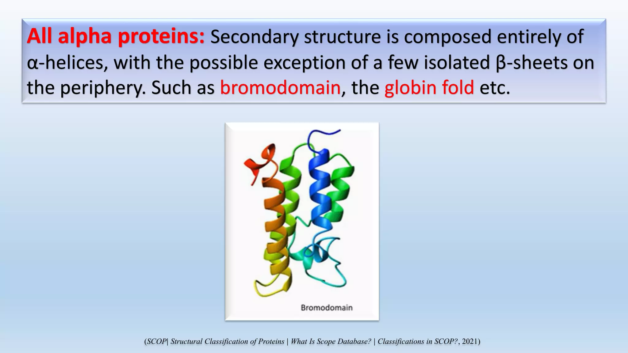 Protein structure classification/domain prediction: SCOP and CATH ...