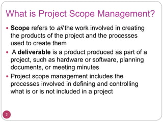 Scope project management in information system | PDF | Technology & Computing