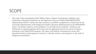 SCOPE IN GUIDELINES FOR MINORITY TEACHER AWARD | PPTX