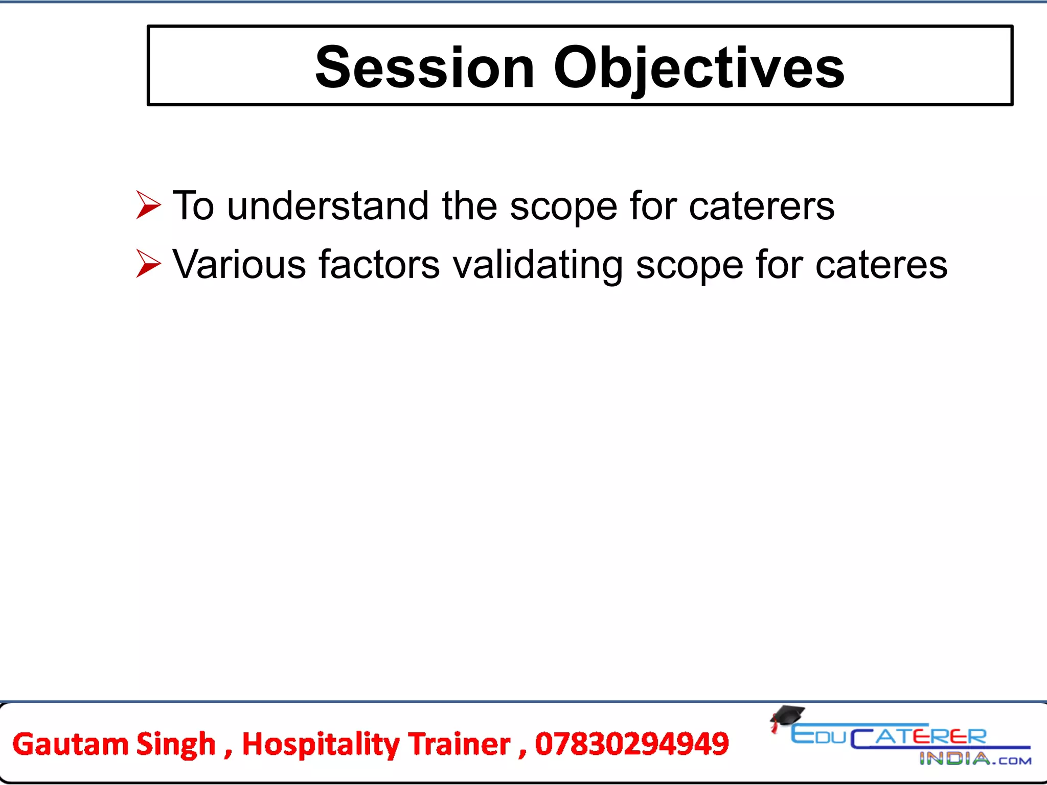 Scope for-caterers | PPT